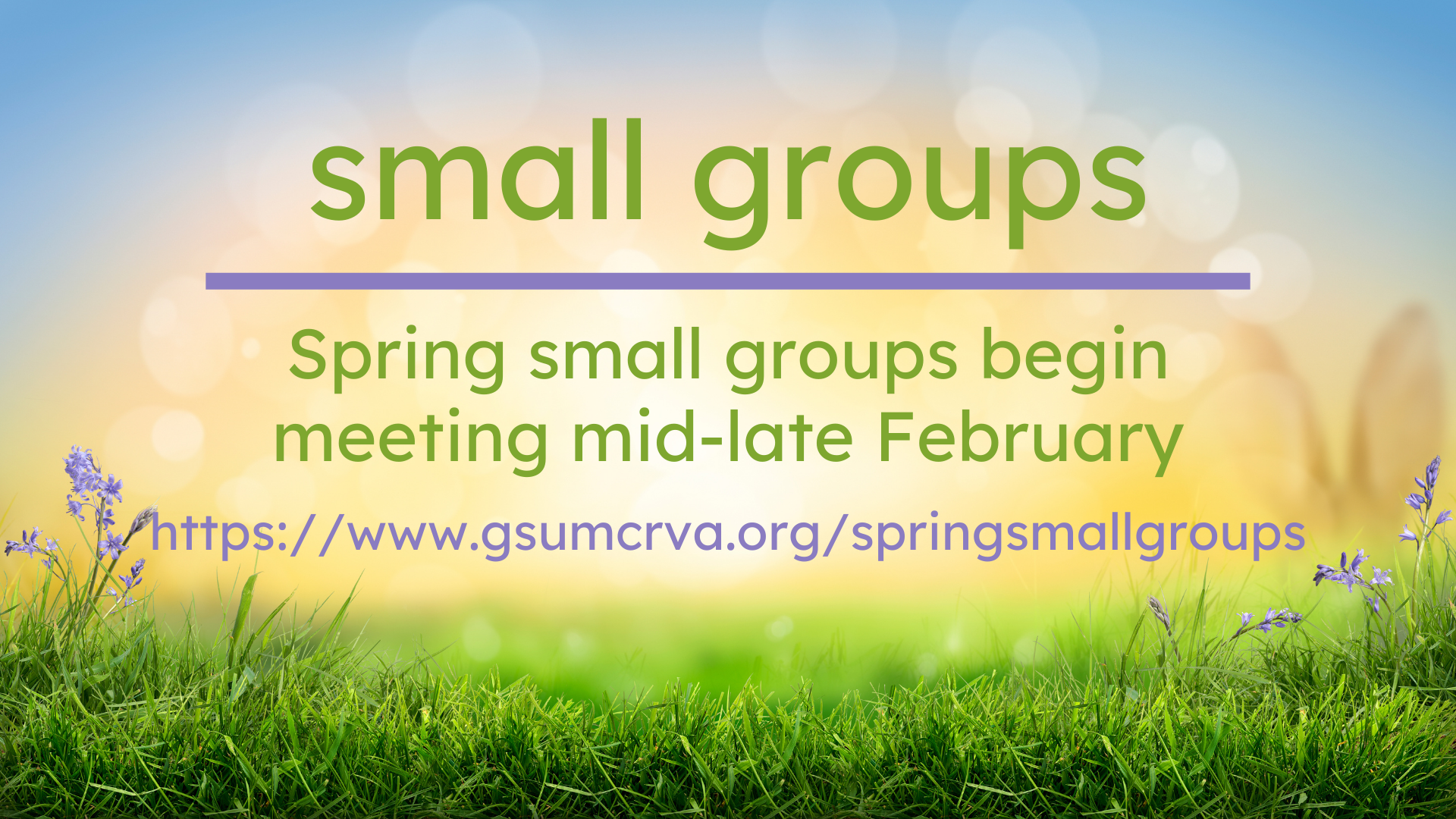 Spring 2026 Small Groups – Good Shepherd United Methodist Church